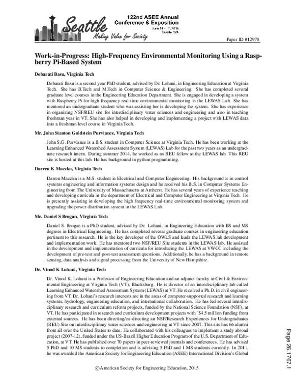 (PDF) Work-in-Progress: High-Frequency Environmental Monitoring Using a ...