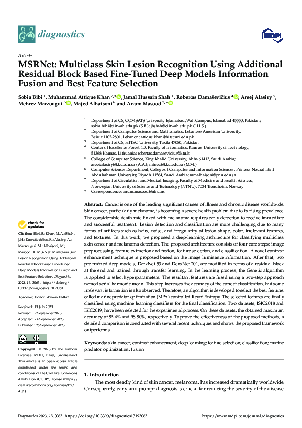 (PDF) MSRNet: Multiclass Skin Lesion Recognition Using Additional ...