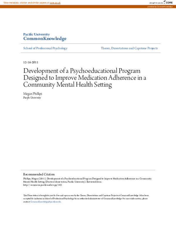 (PDF) Development of a Psychoeducational Program Designed to Improve ...
