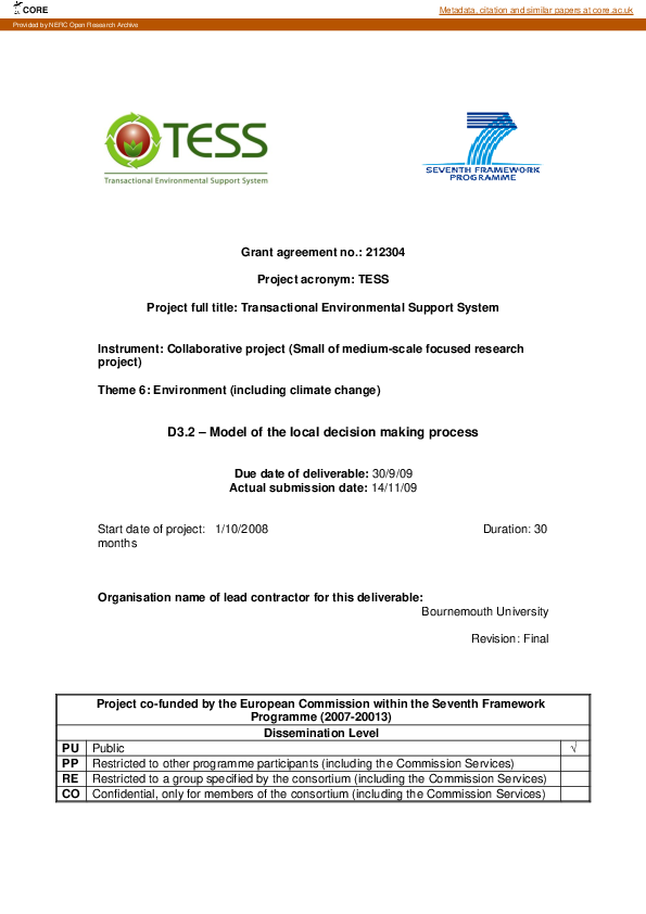 (PDF) D3. 2–Model of the local decision making process.[Report to the ...