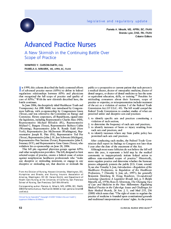(PDF) Advanced Practice Nurses