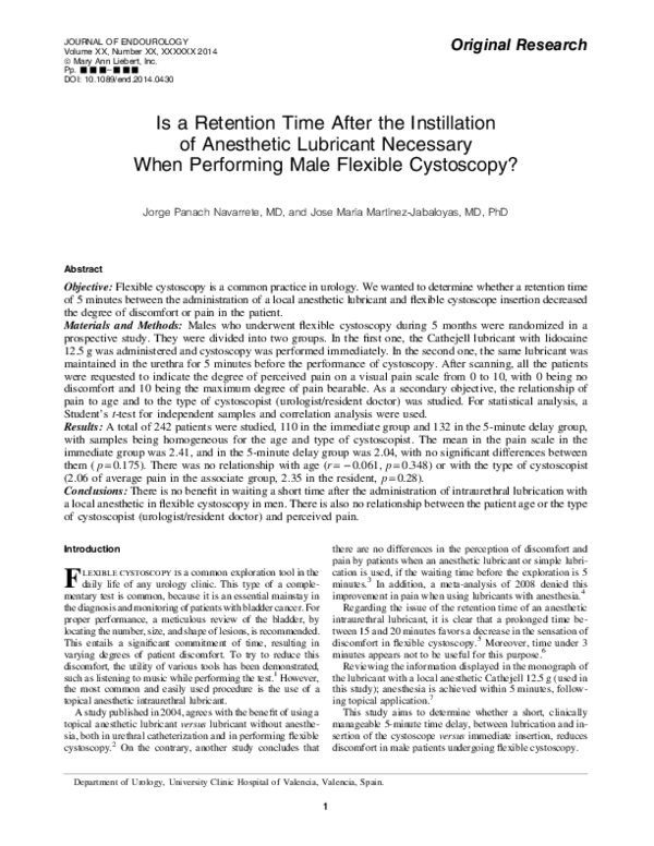 (PDF) Is a Retention Time After the Instillation of Anesthetic ...