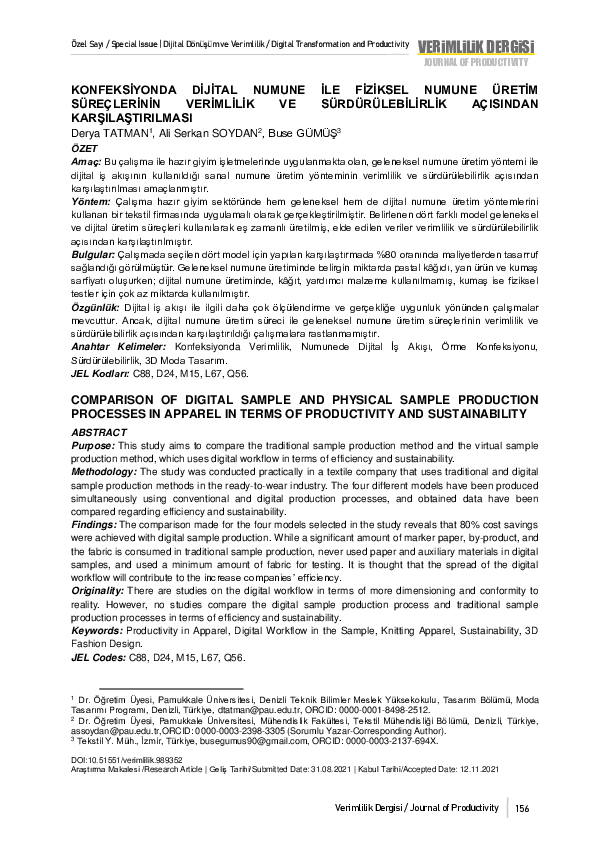 (PDF) Comparison of Digital Sample and Physical Sample Production ...