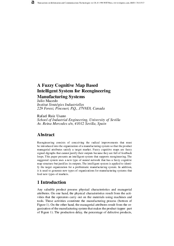 (PDF) A Fuzzy Cognitive Map BasedIntelligent System For ...