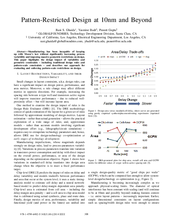 (PDF) Pattern-restricted design at 10nm and beyond