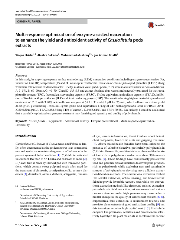 (PDF) Multi-response optimization of enzyme-assisted maceration to enhance the yield and ...