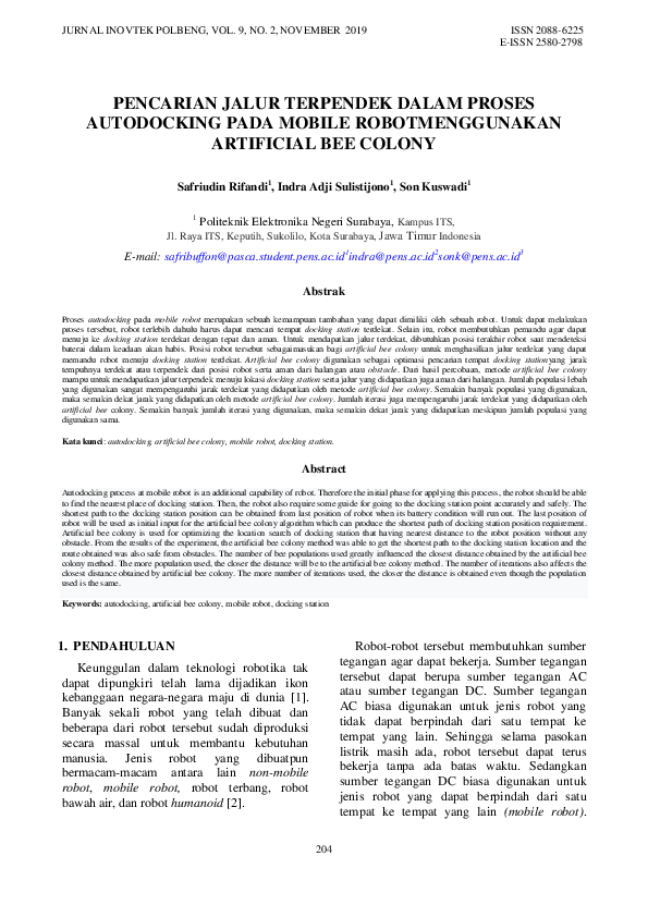 (PDF) Pencarian Jalur Terpendek Dalam Proses Autodocking Pada Mobile ...