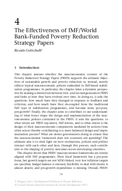 (PDF) The Effectiveness of IMF/World Bank-Funded Poverty Reduction ...
