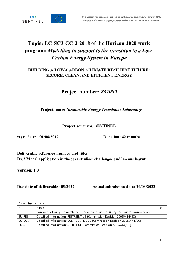 (PDF) Report on model application in the case studies: challenges and lessons learnt ...