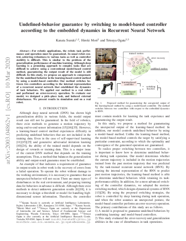 (PDF) Undefined-behavior guarantee by switching to model-based controller according to the ...
