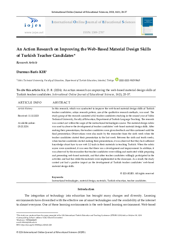 (PDF) An Action Research on Improving the Web-Based Material Design ...