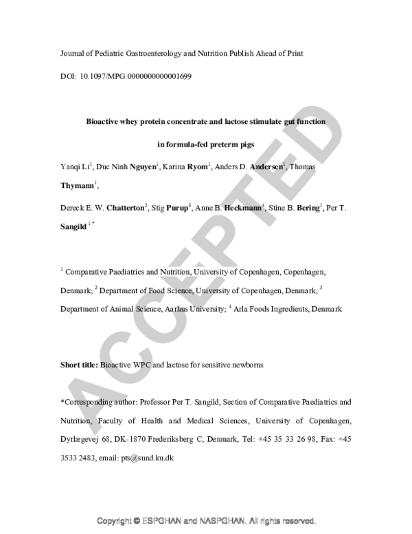 (PDF) Bioactive Whey Protein Concentrate and Lactose Stimulate Gut ...