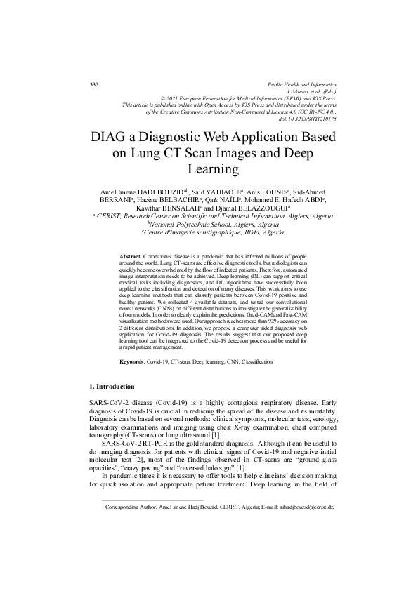 (PDF) DIAG a Diagnostic Web Application Based on Lung CT Scan Images ...