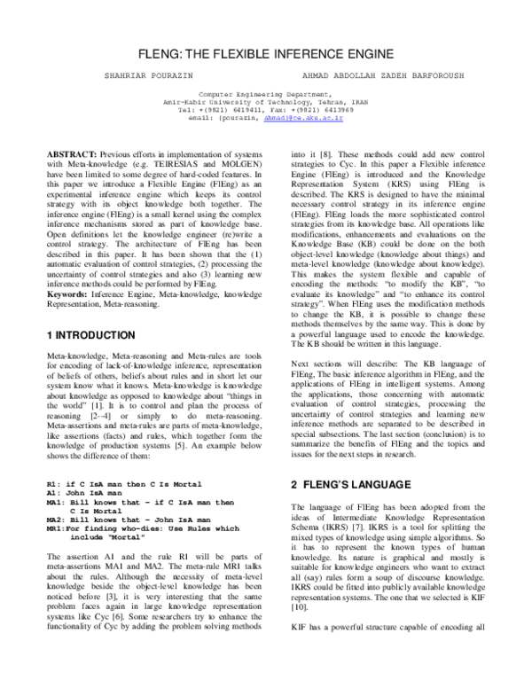 (PDF) Fleng: The flexible inference engine
