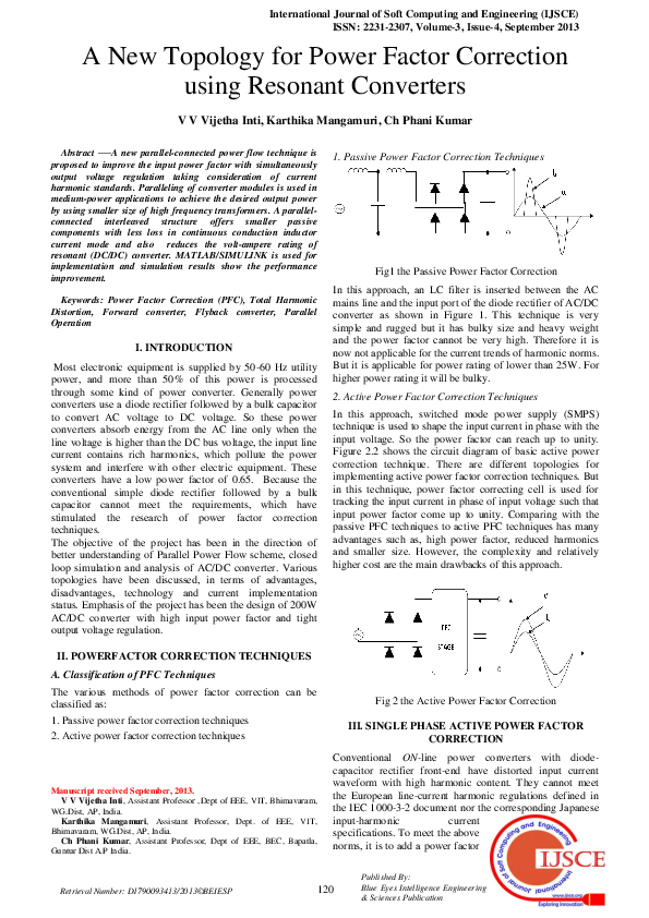 (PDF) A New Topology for Power Factor Correction using Resonant Converters