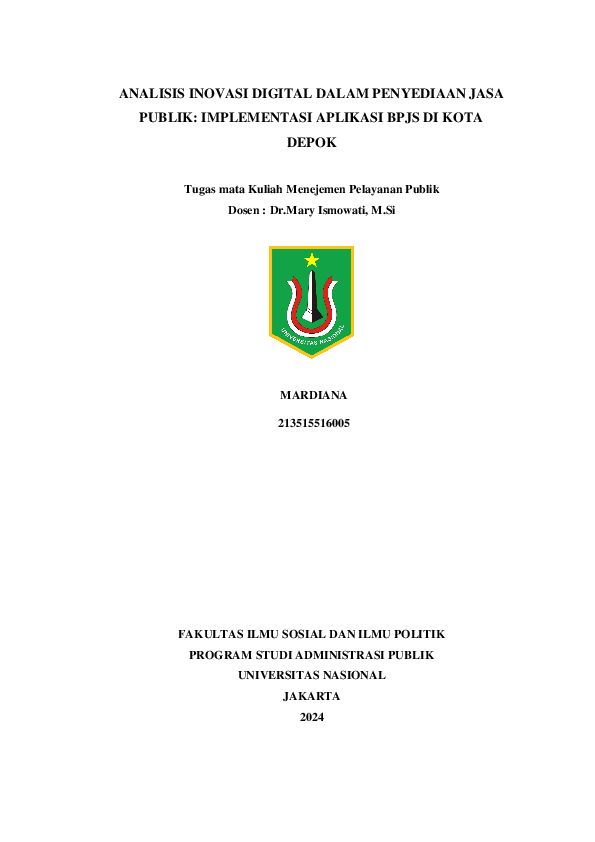 (PDF) Drs_Mary_Ishomawati_M_Si_Mardiana_Tugas_1_Menejemen_Pelayanan ...