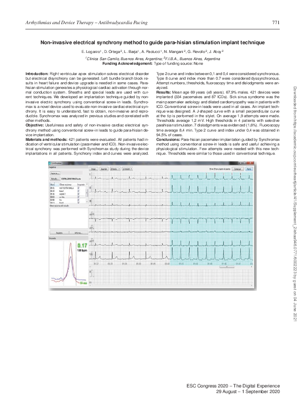 (PDF) Non-invasive electrical synchrony method to guide para-hisian ...