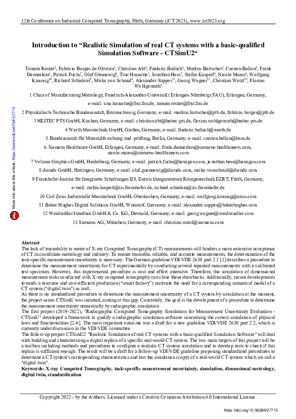 (PDF) Introduction to “Realistic Simulation of real CT systems with a basic-qualified Simulation ...