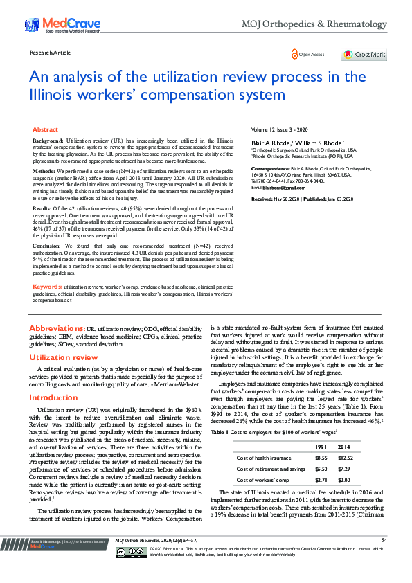 (PDF) An analysis of the utilization review process in the Illinois ...