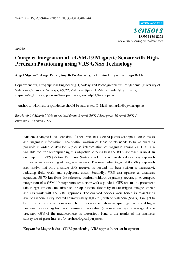 (PDF) Compact Integration of a GSM-19 Magnetic Sensor with High ...