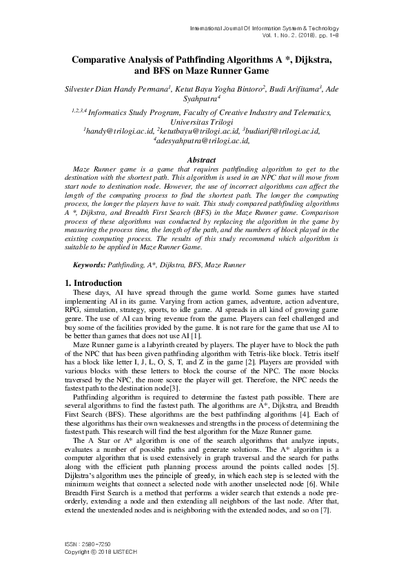 (PDF) Comparative Analysis of Pathfinding Algorithms A *, Dijkstra, and ...