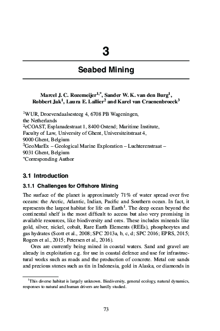 (PDF) Seabed Mining | Karel Van Craenenbroeck - Academia.edu