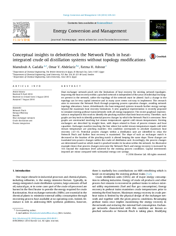 (PDF) Conceptual insights to debottleneck the Network Pinch in heat ...
