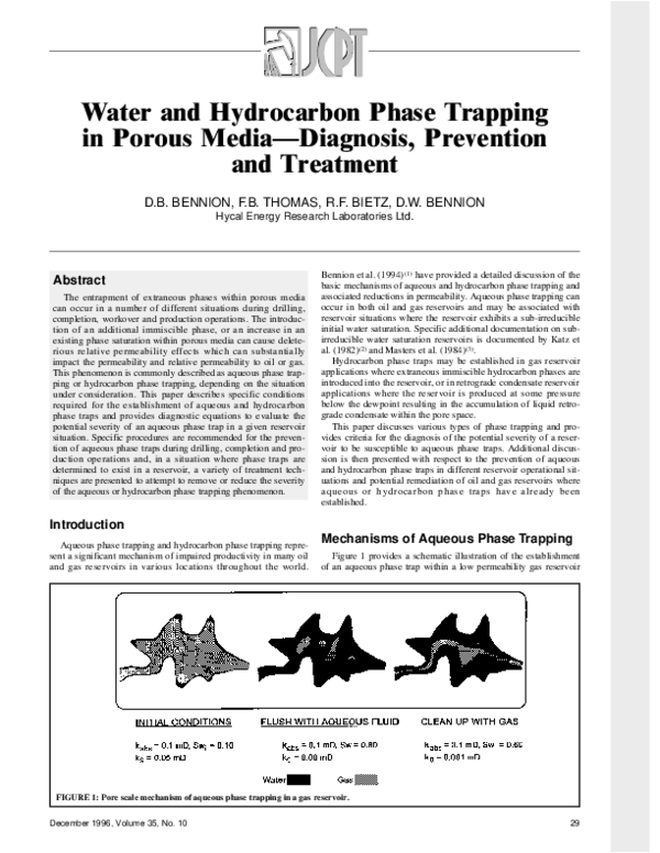 (PDF) Water And Hydrocarbon Phase Trapping In Porous Media-Diagnosis ...