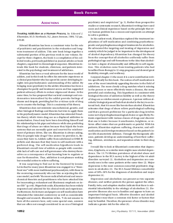 (PDF) Treating Addiction as a Human Process