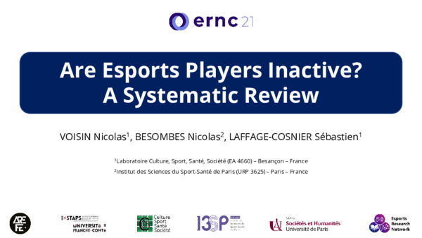 (PDF) Esports And Physical Activity: A Systematic Review