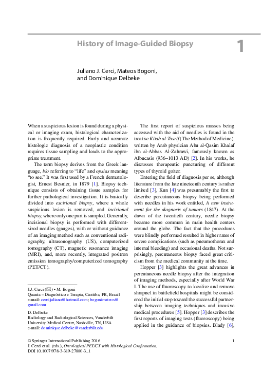 (PDF) Oncological PET/CT with Histological Confirmation