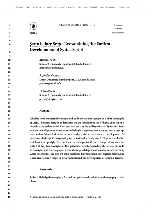 (PDF) Serto before Serto: Reexamining the Earliest Development of ...