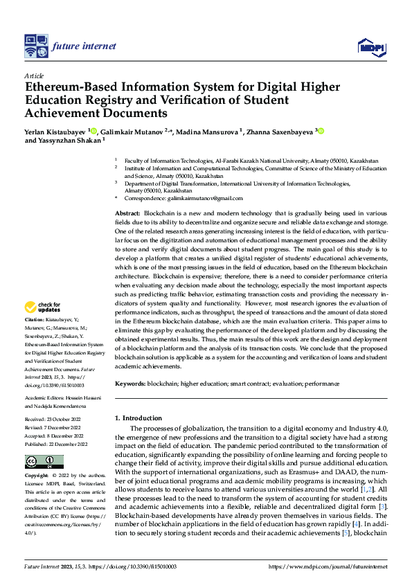 (PDF) Ethereum-Based Information System for Digital Higher Education Registry and Verification ...