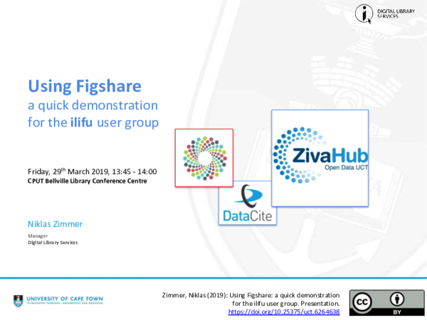 (PDF) Using Figshare: a quick demonstration for the ilifu user group
