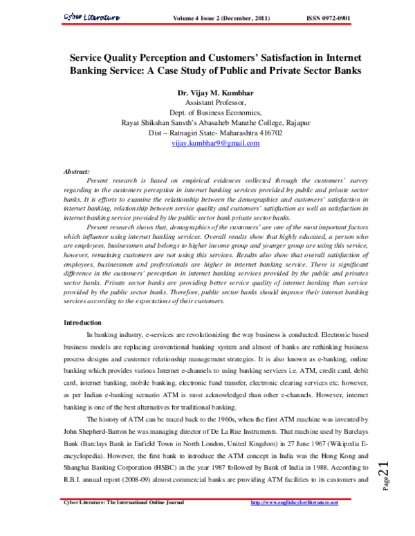 (PDF) Service Quality Perception and Customers' Satisfaction in ...