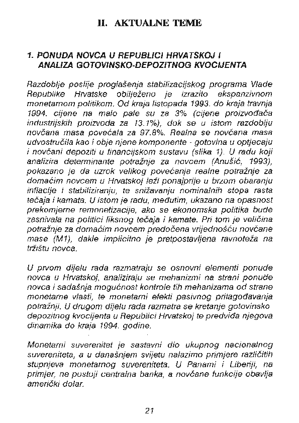 (PDF) Ponuda Novca U Republici Hrvatskoj I Analiza Gotovinsko ...
