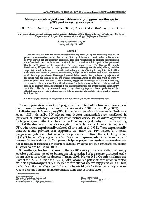 (PDF) Management of surgical wound dehiscence by oxygen-ozone therapy ...