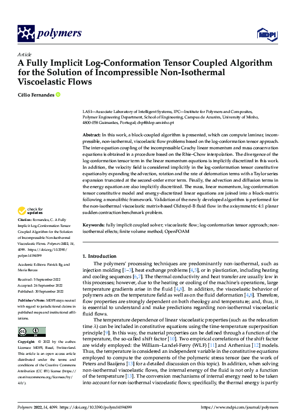 (PDF) A Fully Implicit Log-Conformation Tensor Coupled Algorithm for ...