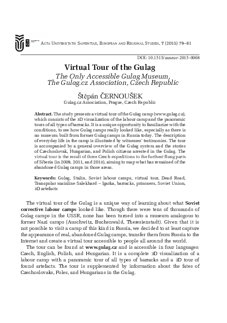 (PDF) Virtual Tour of the Gulag