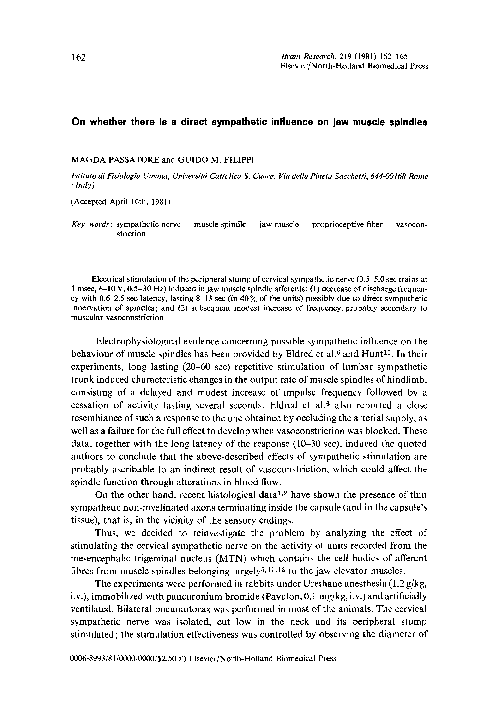 (PDF) On whether there is a direct sympathetic influence on jaw muscle ...