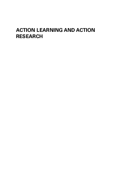 (PDF) Action Learning and Action Research