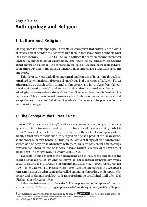 (PDF) Anthropology and Religion