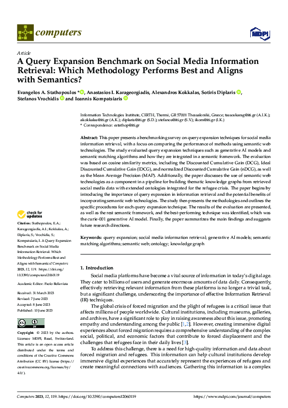 (PDF) A Query Expansion Benchmark on Social Media Information Retrieval ...