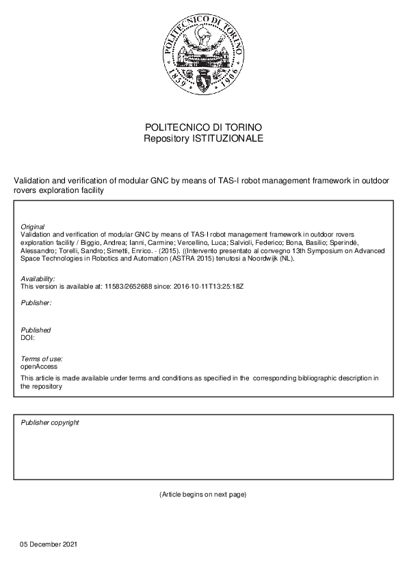 (PDF) Validation and verification of modular GNC by means of TAS-I ...