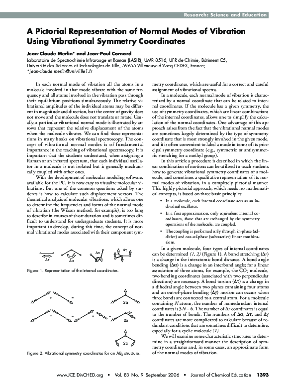 (PDF) A Pictorial Representation of Normal Modes of Vibration Using ...