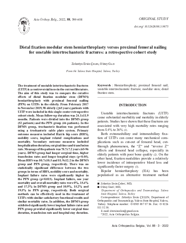 (PDF) Distal fixation modular stem hemiarthroplasty versus proximal ...