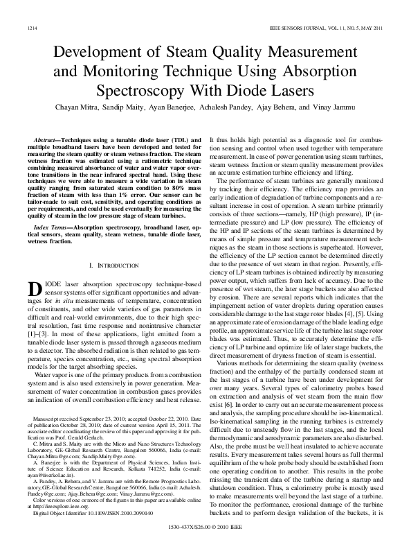(PDF) Development of Steam Quality Measurement and Monitoring Technique ...