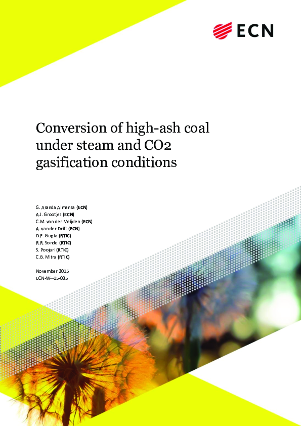 (PDF) Conversion of high-ash coal under steam and CO2 gasification conditions
