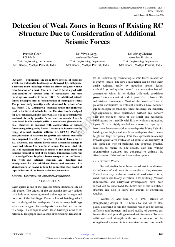 (PDF) Detection of Weak Zones in Beams of Existing RC Structure Due to ...