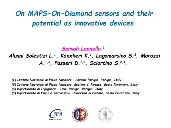 (PDF) On MAPS-On-Diamond sensors and their potential as innovative devices